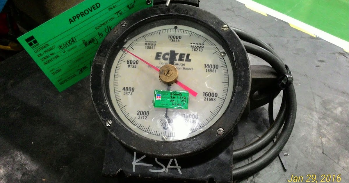 TORQUE TURN MONITORING SYSTEM: Torque Gauge