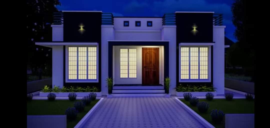 2 Bedroom Small Plot Budget Home Design with Free Home Plan - Kerala ...