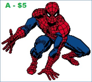 EASY PATTERNS: Spider-Man cross-stitch pattern