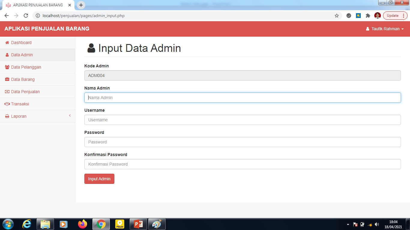 Aplikasi Penjualan Barang Berbasis Web Menggunakan PHP dan Mysql