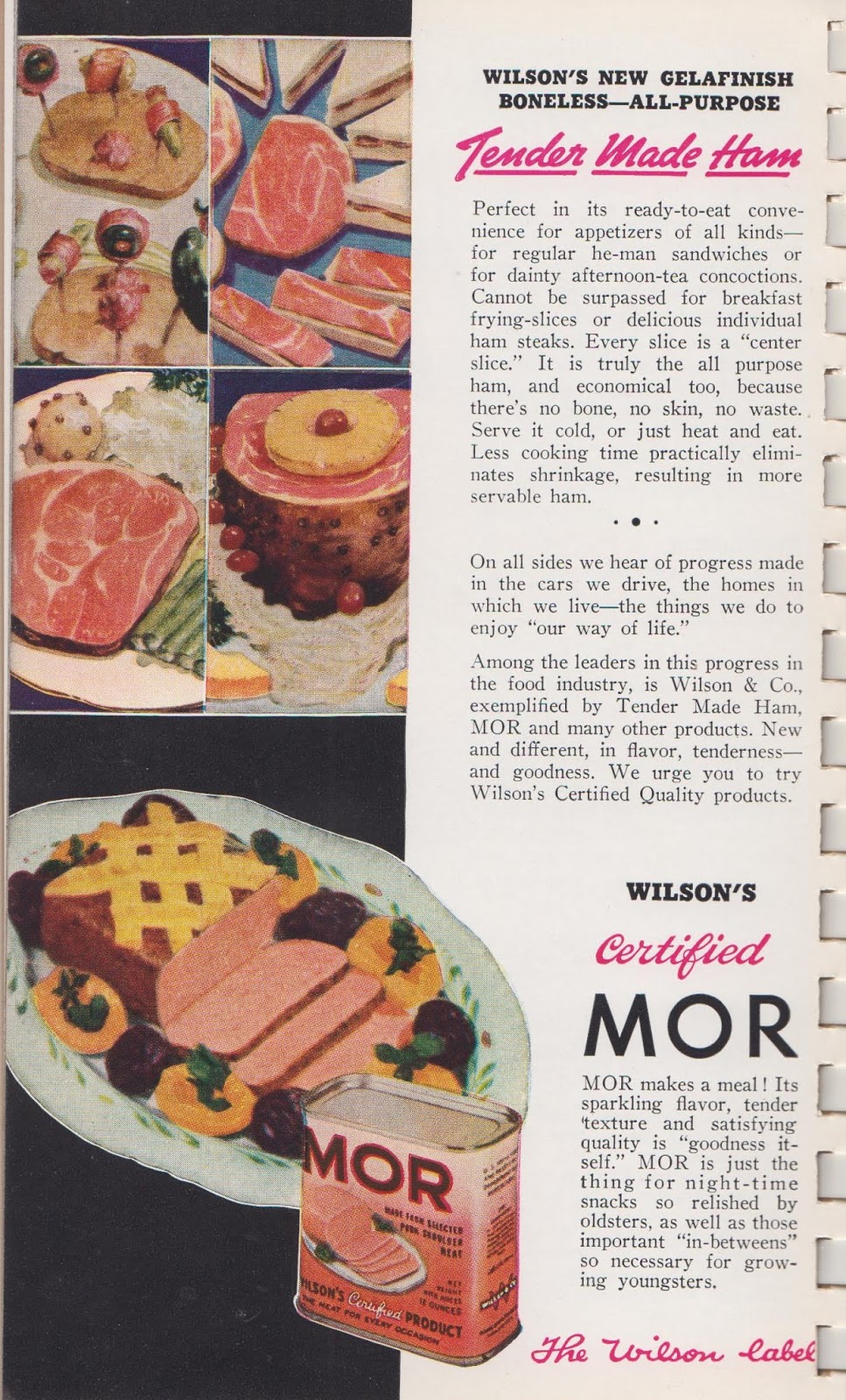 The Left Chapter: 1941's Wilson's Meat Cookery w. Oyster Pie, Chicken ...