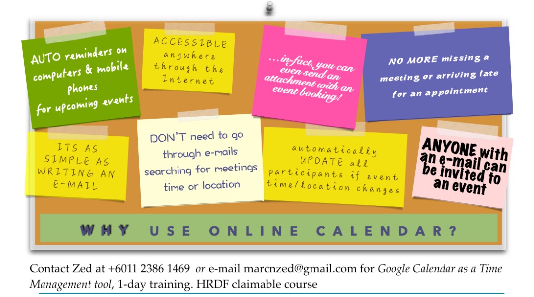 Marc & Zed SPACES | TRAINING: TIME MANAGEMENT: GOOGLE CALENDAR