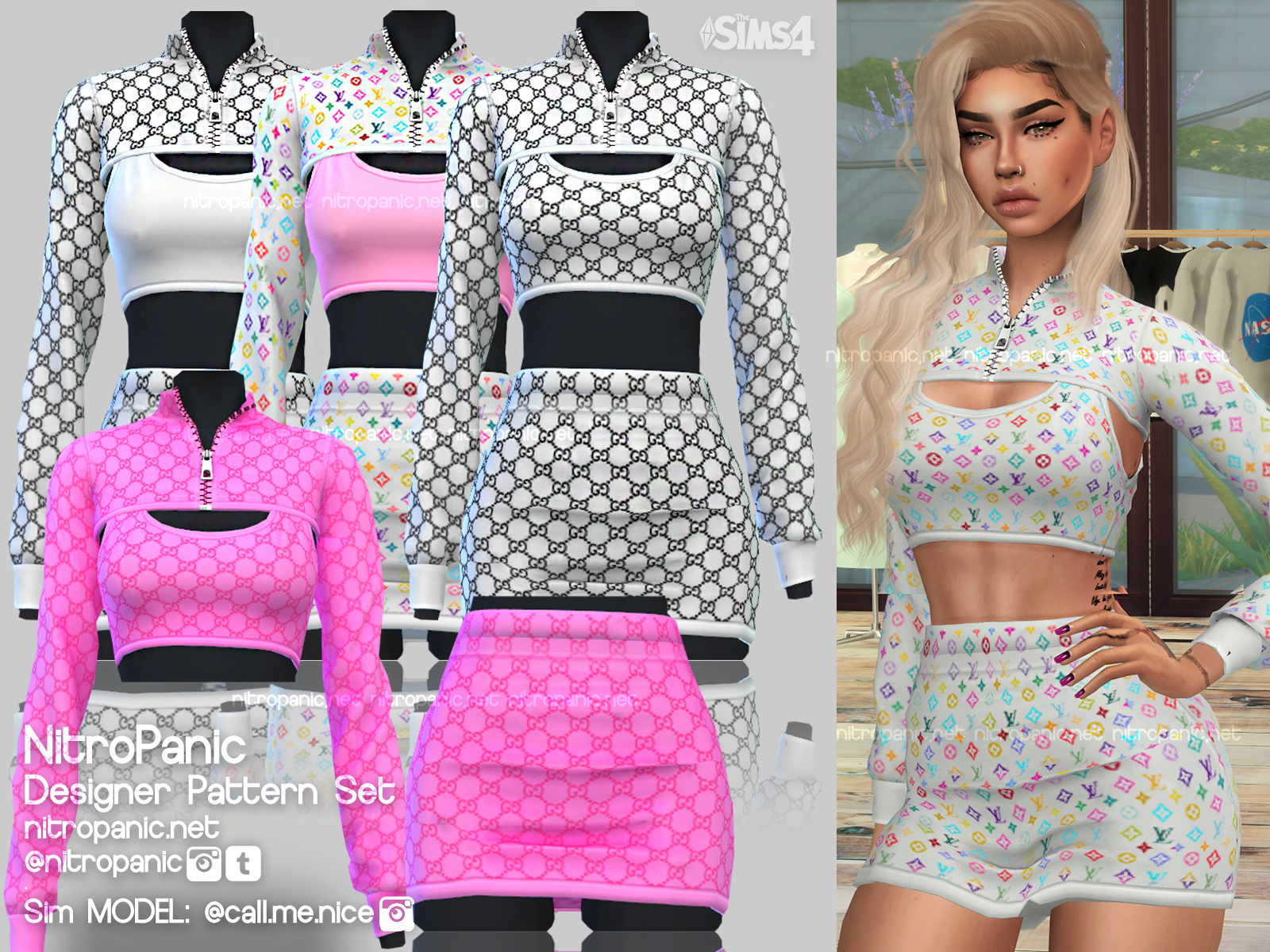 Designer Pattern Set for The Sims 4