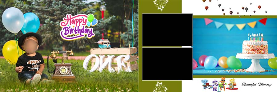 1st Birthday Album Design 12x36 PSD Free Download - StudioPk