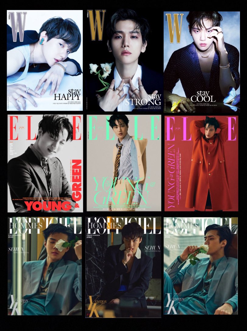 [THEQOO] EXO MEMBERS ON APRIL & MAY MAGAZINE COVERS ~ netizens on EXO