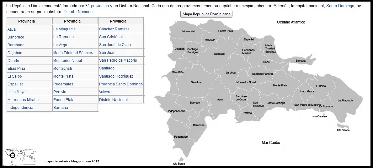 MAPAS DE: República Dominicana