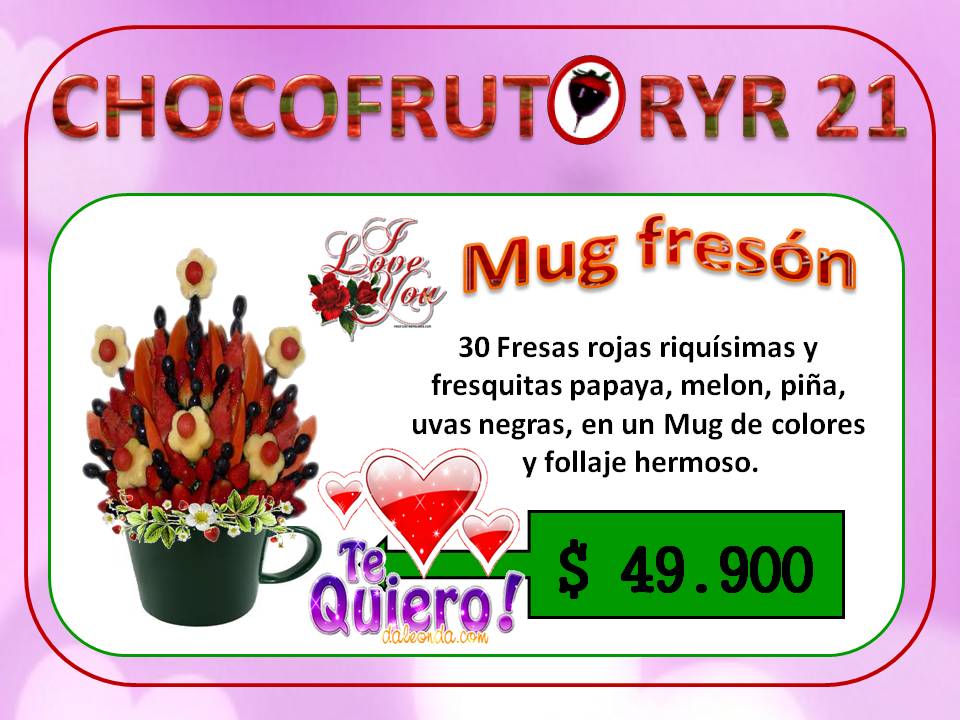 CHOCO FRUTAS RYR: CATALOGO 1 CHOCO FRUTAS RYR
