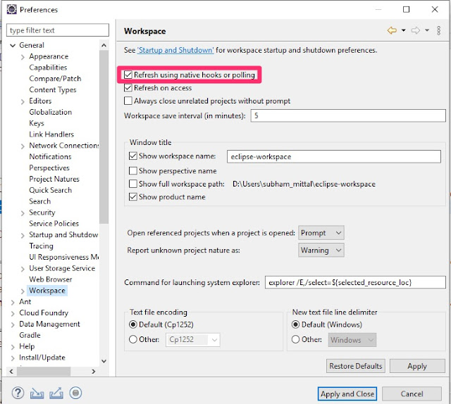 [Solved] resource is out of sync with the filesystem error in eclipse ...