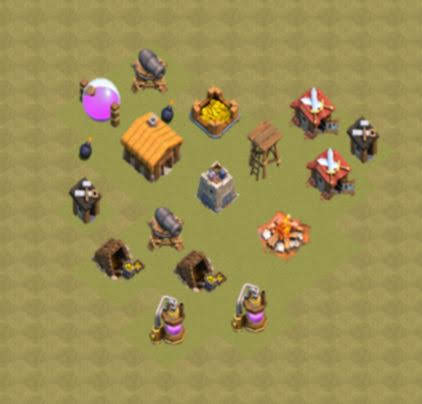 Kumpulan Base Town Hall 2 Clash of Clans (War, Hybrid, Trophy, Farming ...