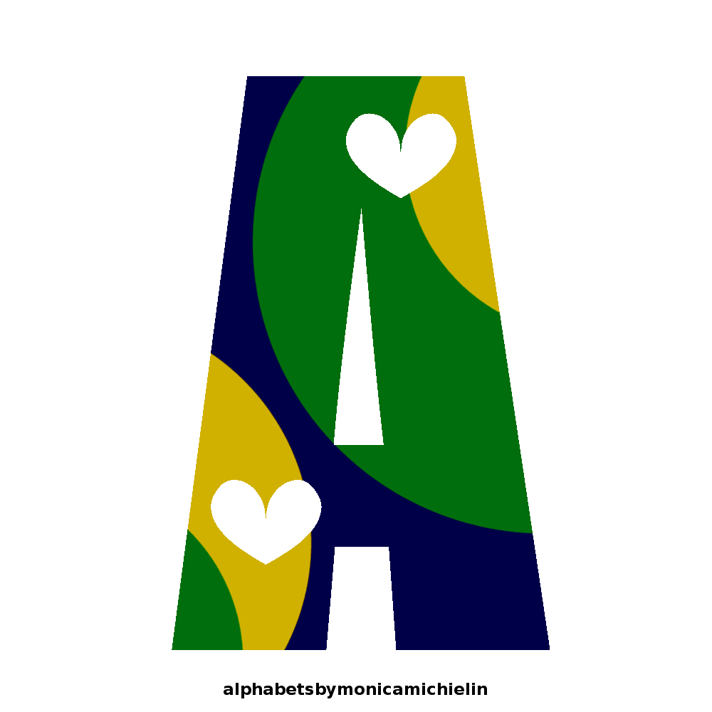 M. Michielin Alphabets: 6-BRAZIL FLAG ALPHABET PNG, ALFABETO DA ...