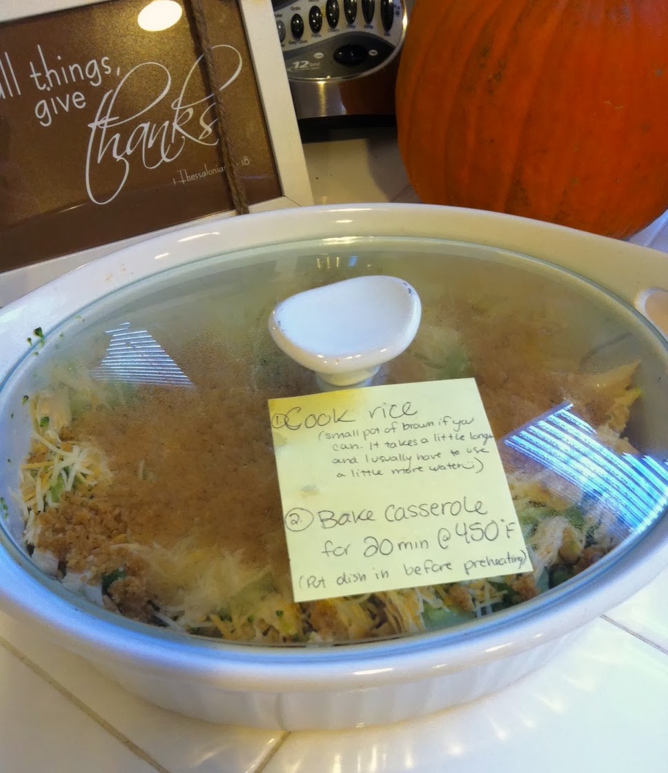 Tonight for Supper: October 28-Make-Ahead Meal #1: Broccoli Chicken Divan