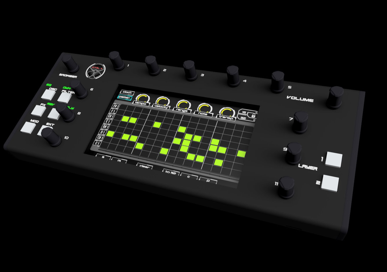 MATRIXSYNTH: Miclop Ctrl-X Open Source MIDI Controller and Sequencer ...