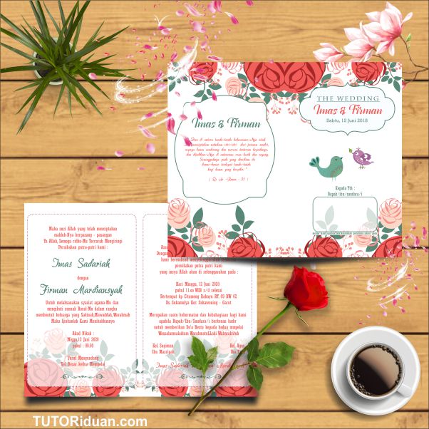Free 100 Desain Undangan Pernikahan VINTAGE Format CorelDraw ...