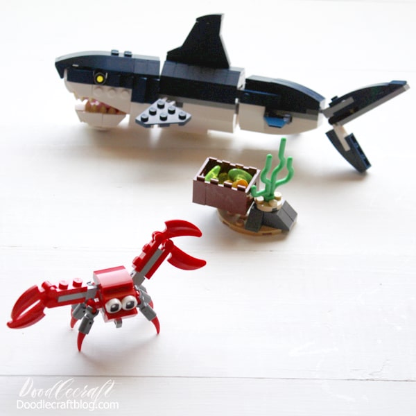Shark Deep Sea Creatures Lego Creator 3 in 1 Set