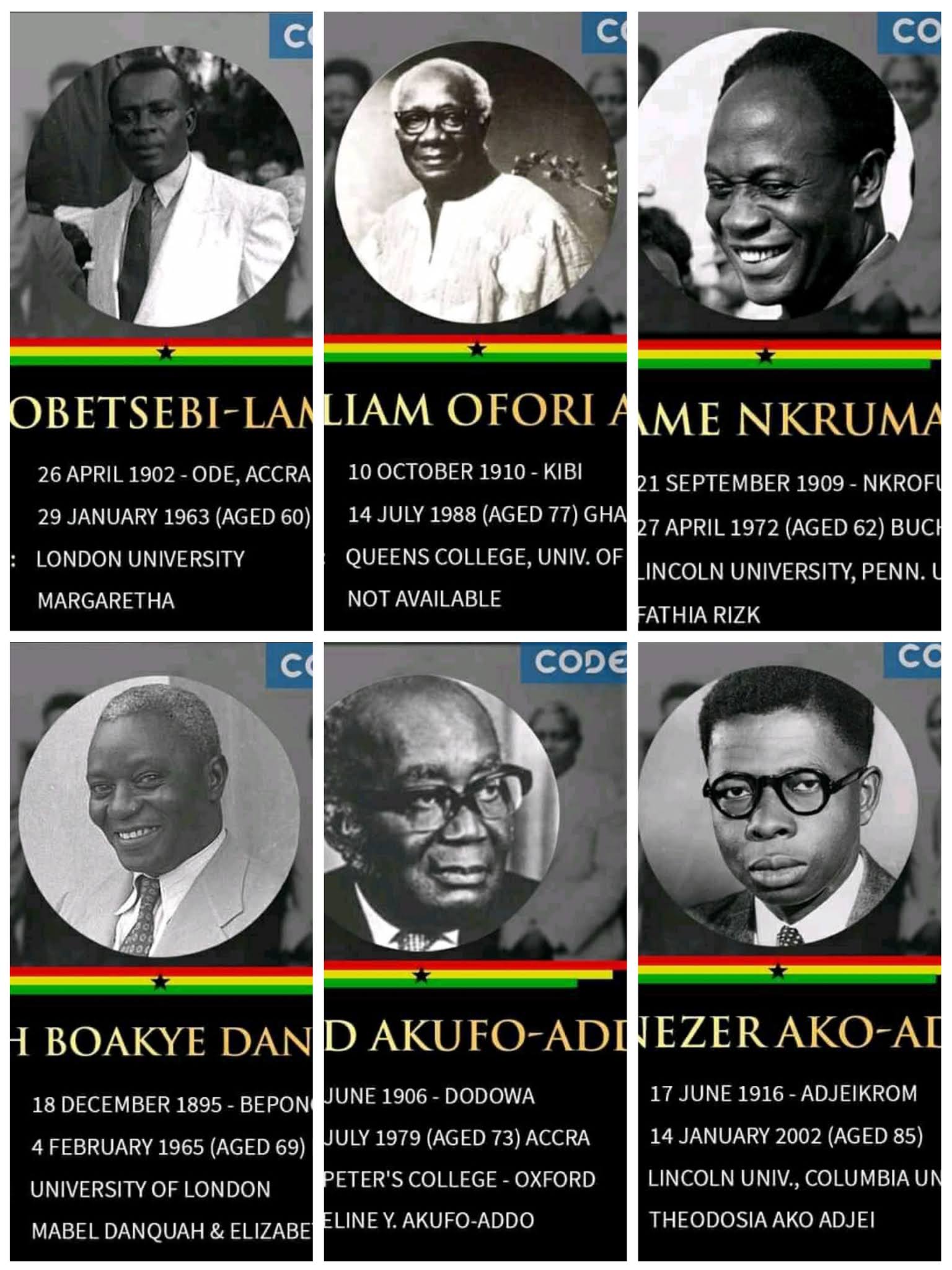 BRIEF HISTORY OF 'THE BIG SIX' OF GHANA