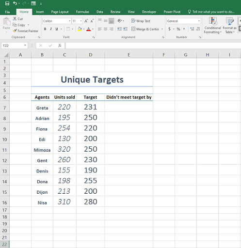 How to create a unique target chart in Excel