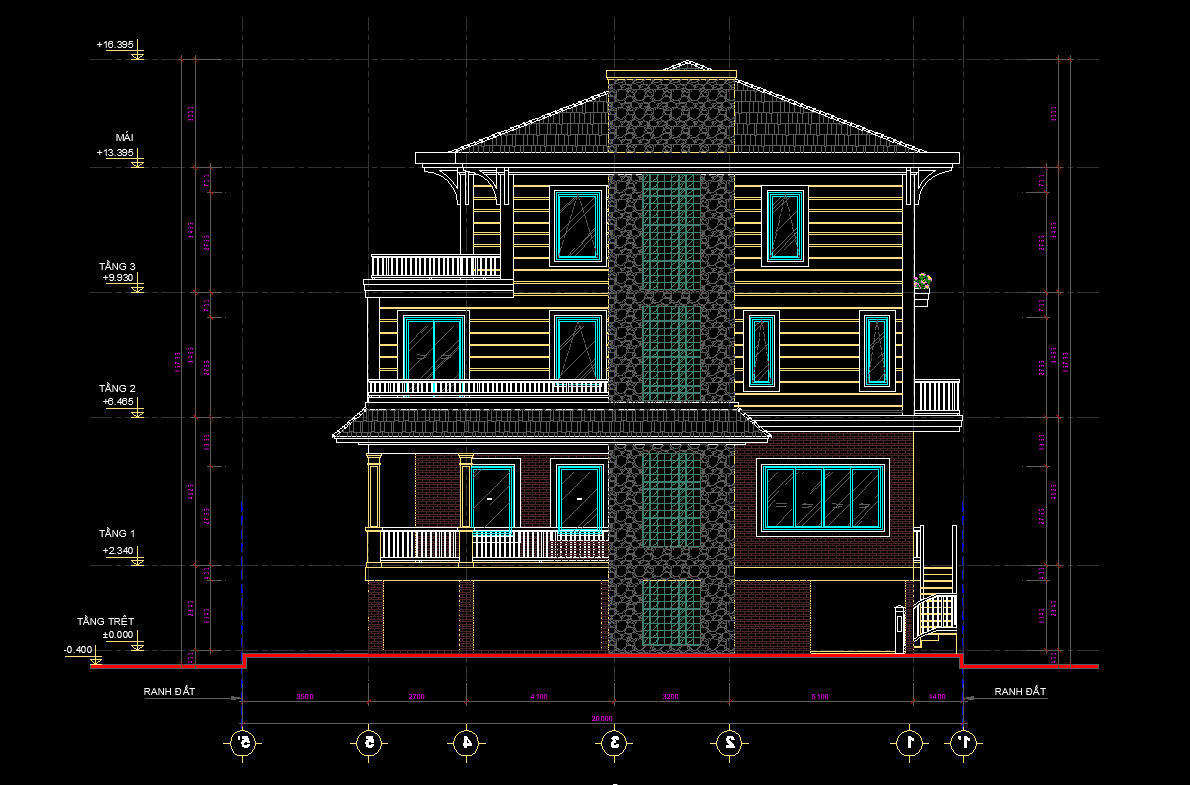 Modern Villa 2D Plan Free Download - Civil Engineering