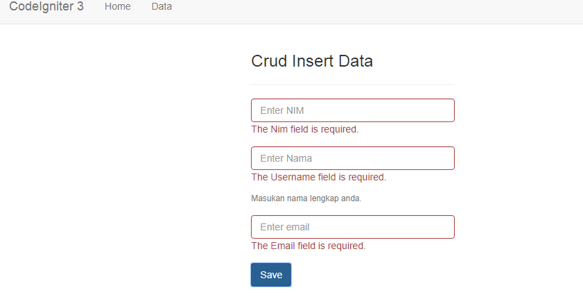 Tutorial Validasi Codeigniter dengan Ajax Server Side
