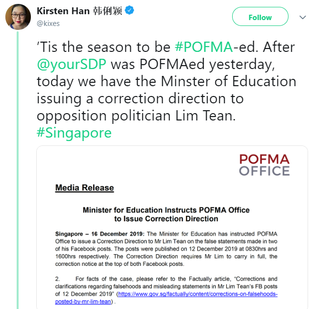 Under The Angsana Tree: 3 Instances Of POFMA Invoked