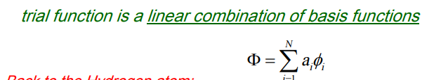 How to construct the trial wave function of the Hydrogen atom ...