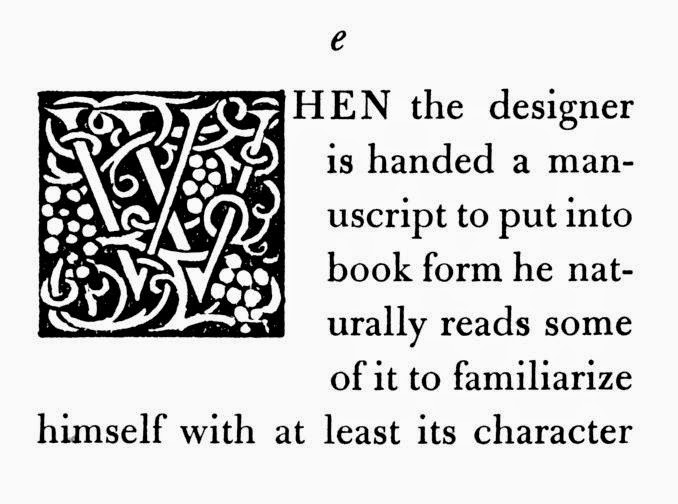 barefootliam: Bruce Rogers on Drop Caps