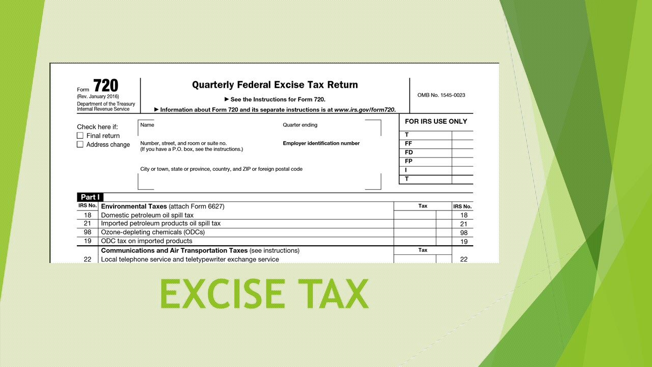 Office Tax Services: Excise Taxes for a Business