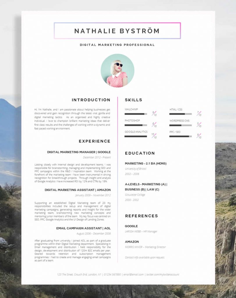 Creative Templates For Resumes ~ Resume Letter