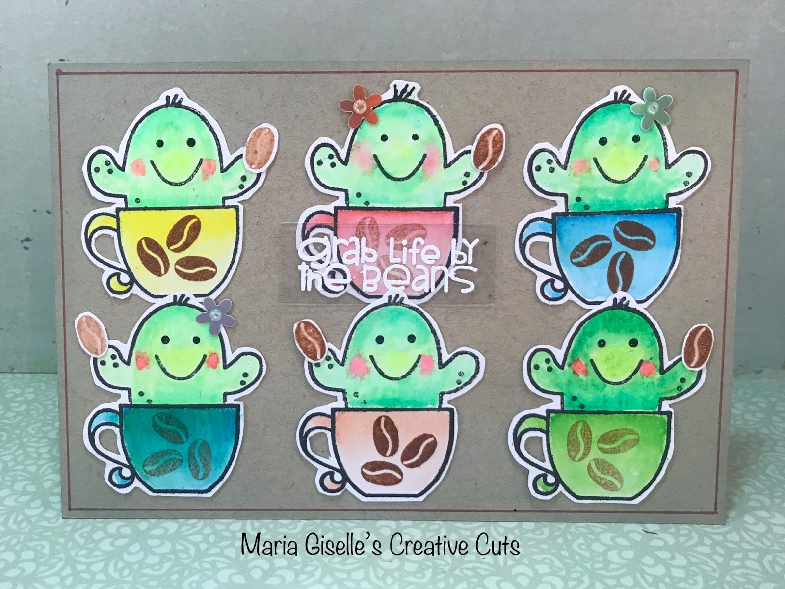 Maria Giselle's Creative Cuts: Cactus In A Tea Cup Color Inspired Card