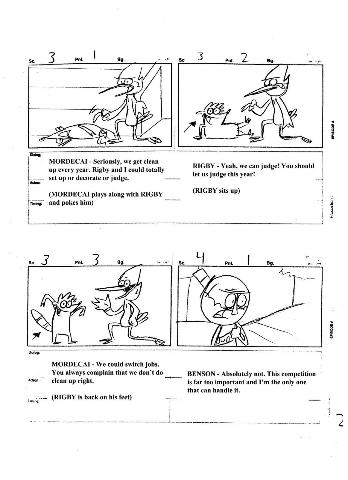 And Other Nonesuch: "Regular Show" Storyboard Revisionist Test