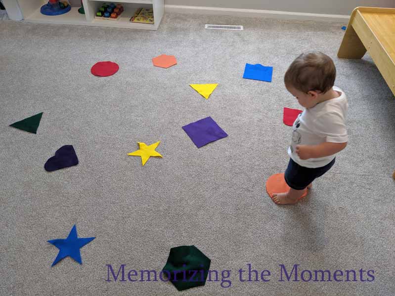 Memorizing the Moments: Gross Motor Development Game for Colors and Shapes