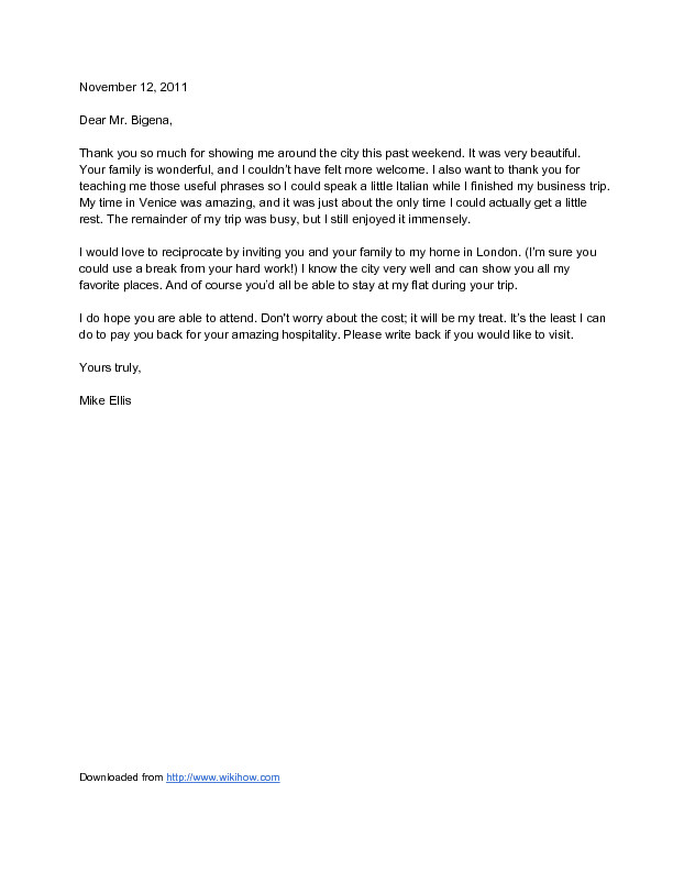 Semi Formal Letter Format - Formal Letters