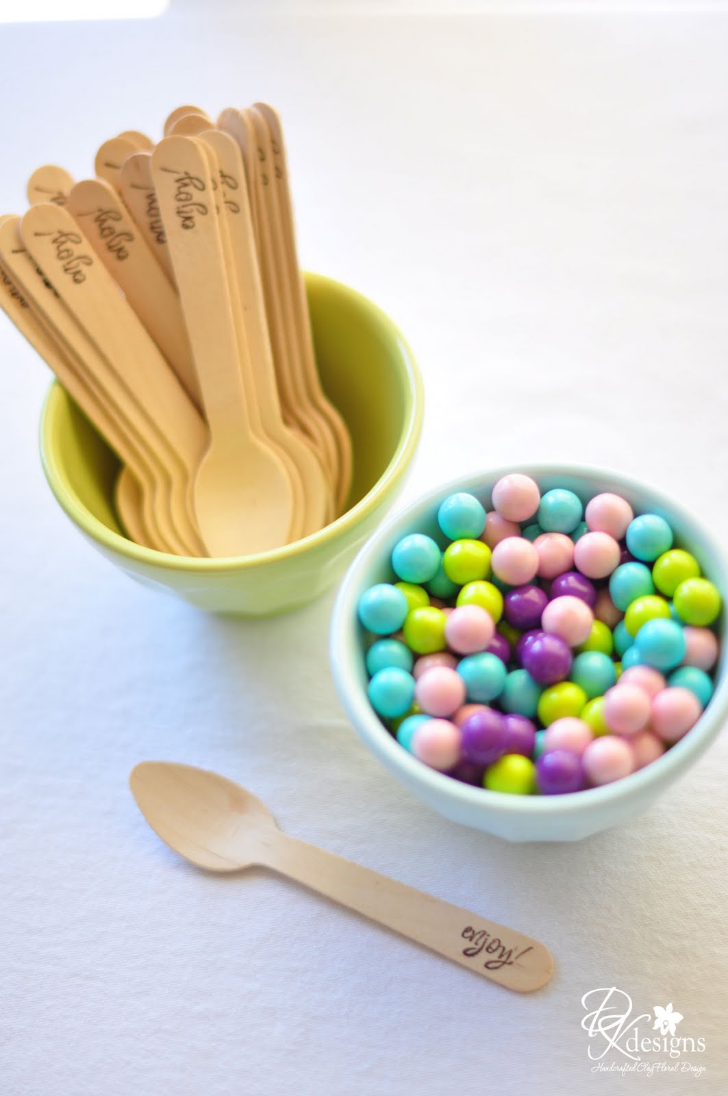 DK Designs: Handstamped Wooden Ice Cream Spoons!