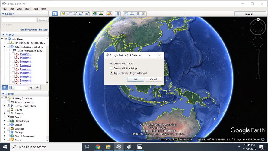 Cara Membuka File gpx di Google Earth