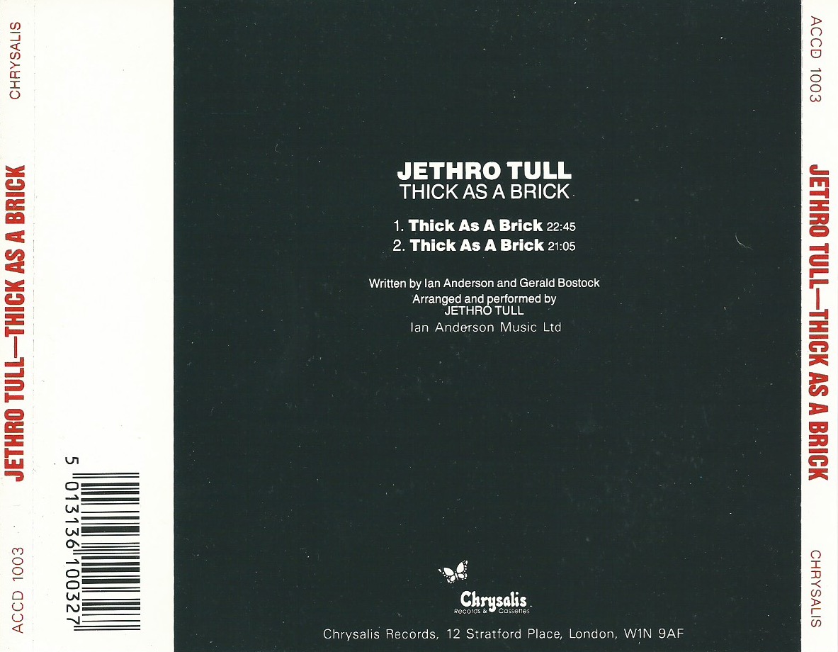 The First Pressing CD Collection: Jethro Tull - Thick as a Brick