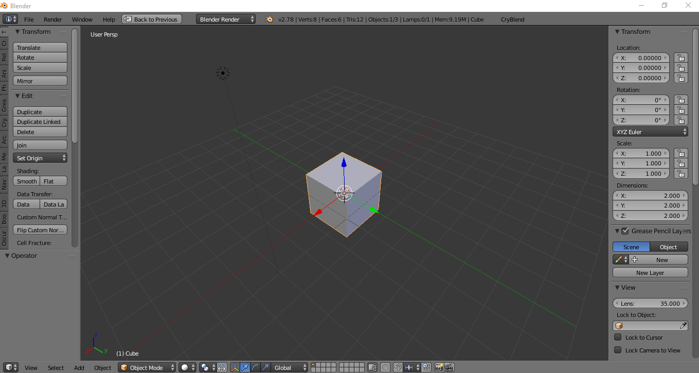 Jendela 3D Viewport Editor pada Blender | DELOREAN