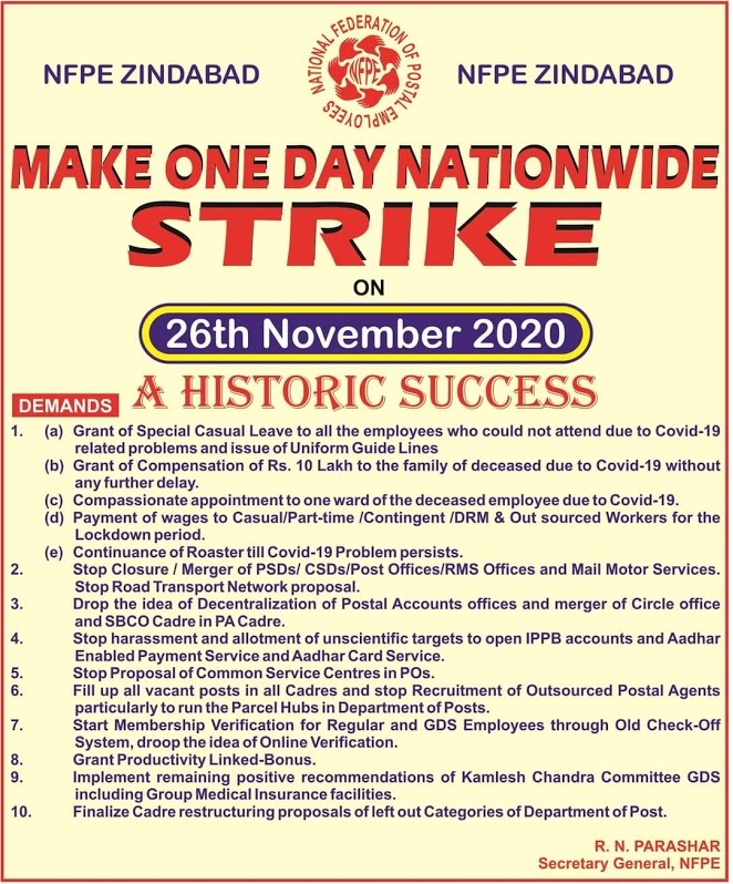 Strike demands - poster