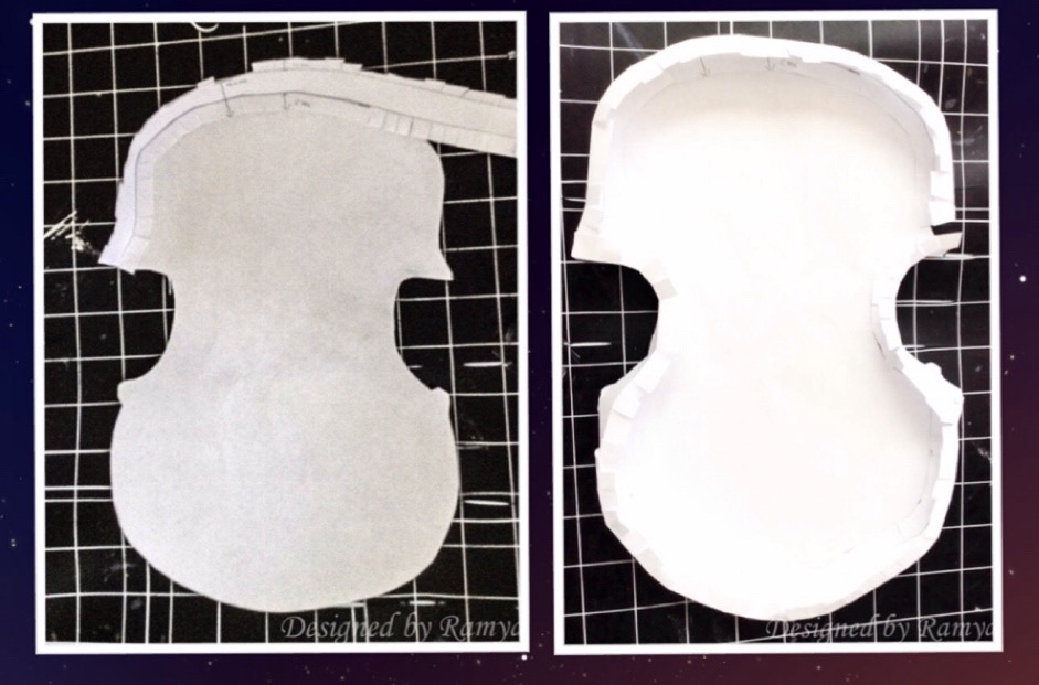 VIOLIN SHAPED CARD TUTORIAL - KRIYA-TIVE KALEIDOSCOPE