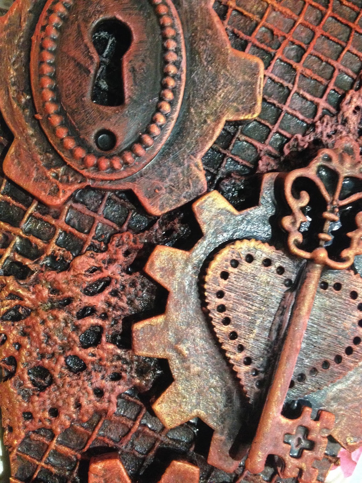 Powertex UK Blog : Mixed Media Steampunk 'Key to my Heart' Journal Project