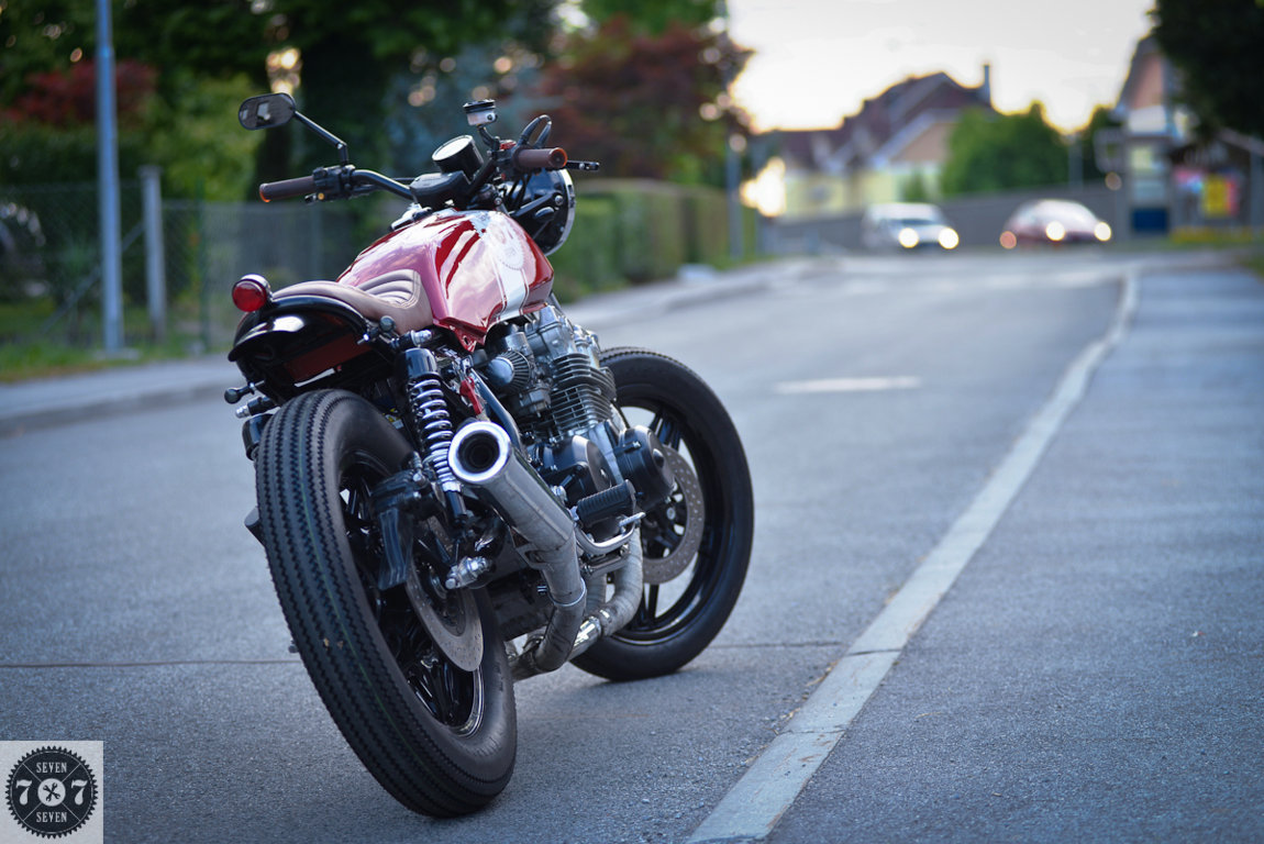 Honda CB 750 Custom "Red Sun" by 7seven Custom - Lsr Bikes