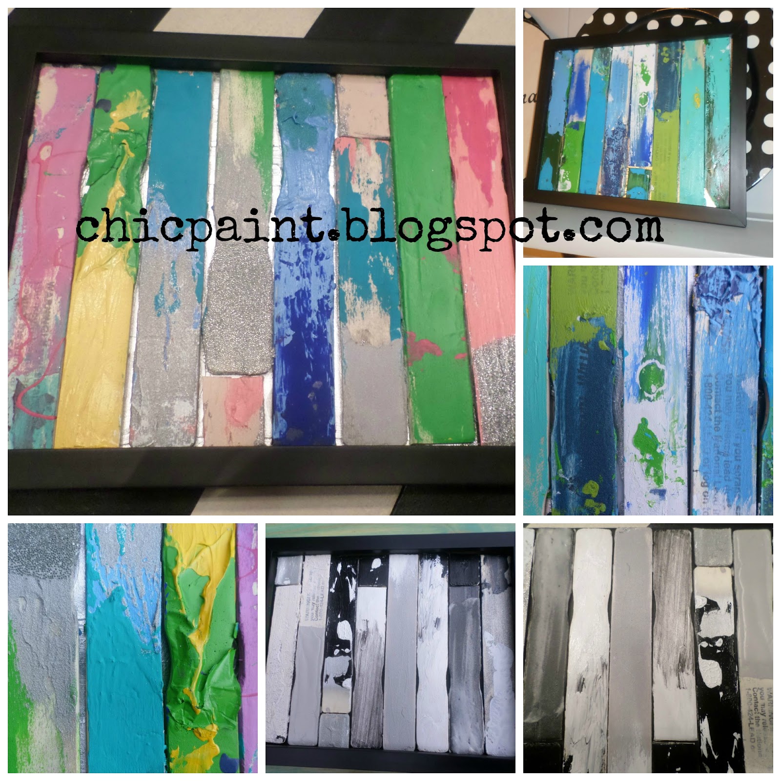 Chicpaint: Stir Sticks Collages