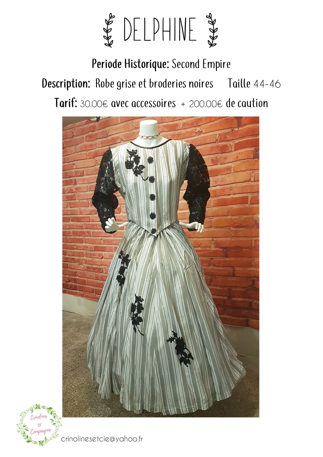 Crinolines et Cie : Location de Costumes - Second Empire