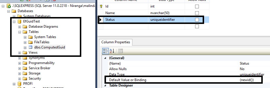 I think...: Entity Framework 5 - Auto incremental GUID columns