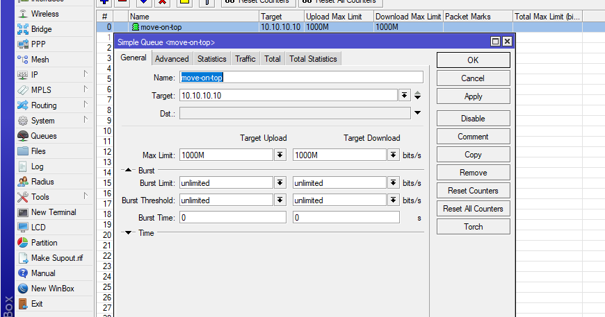 IT-Mikrotik: Script Move Simple Queue on Top
