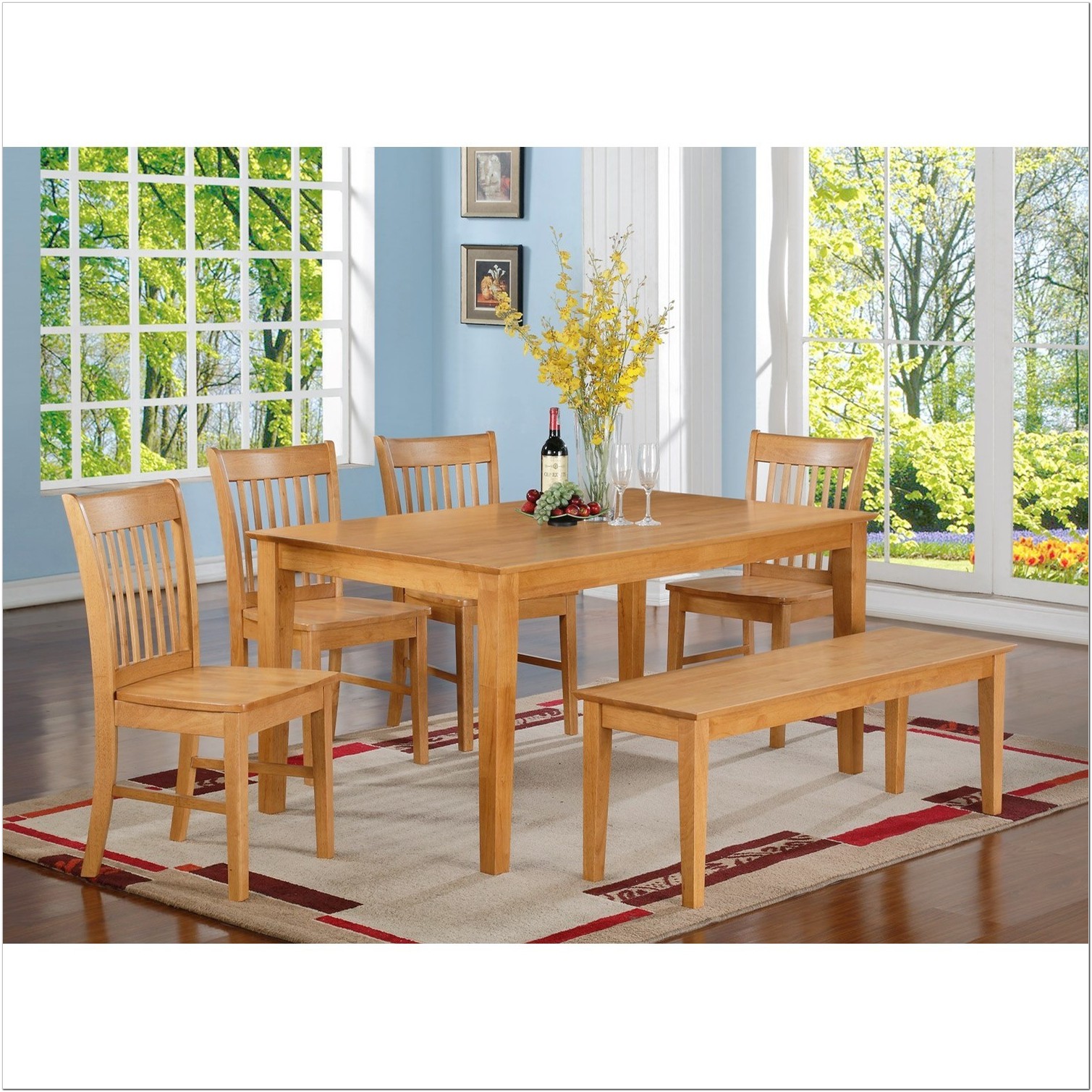 6 Piece Oak Dining Room Set