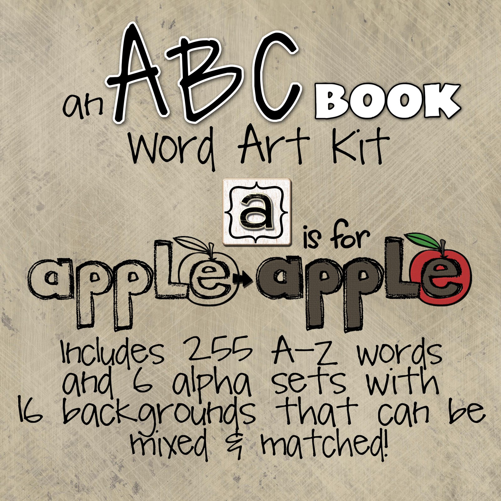 Word Art World: ABC Book Word Art Kit is 50% OFF!