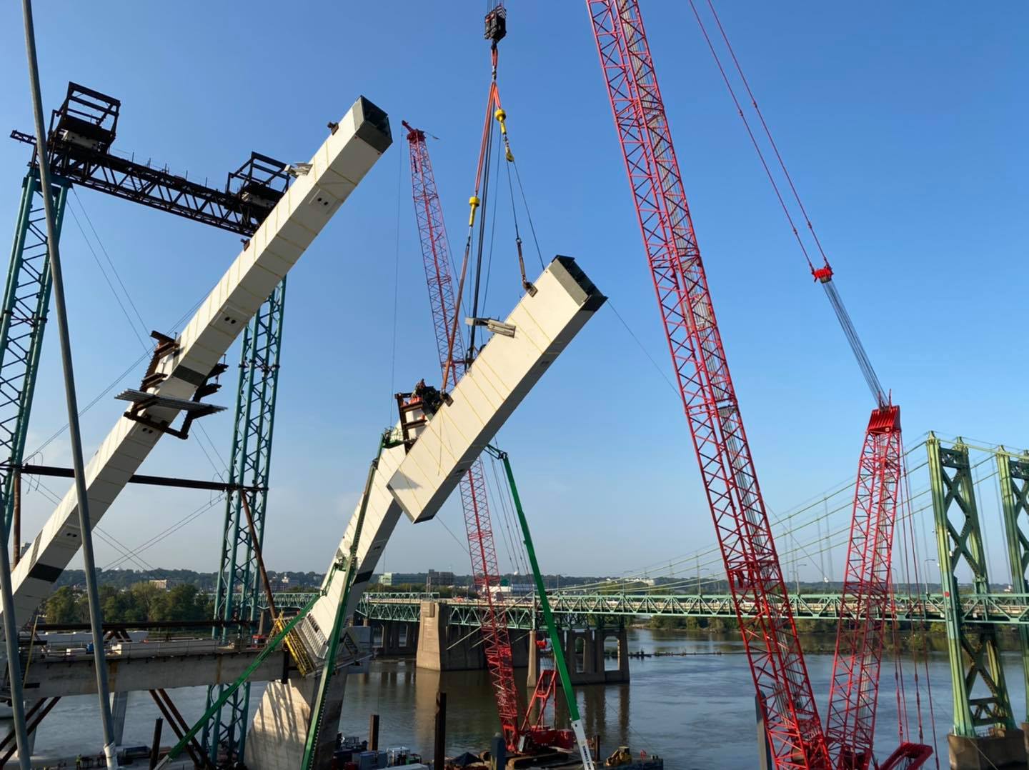 Industrial History: Three point lift of an I-74 arch segment