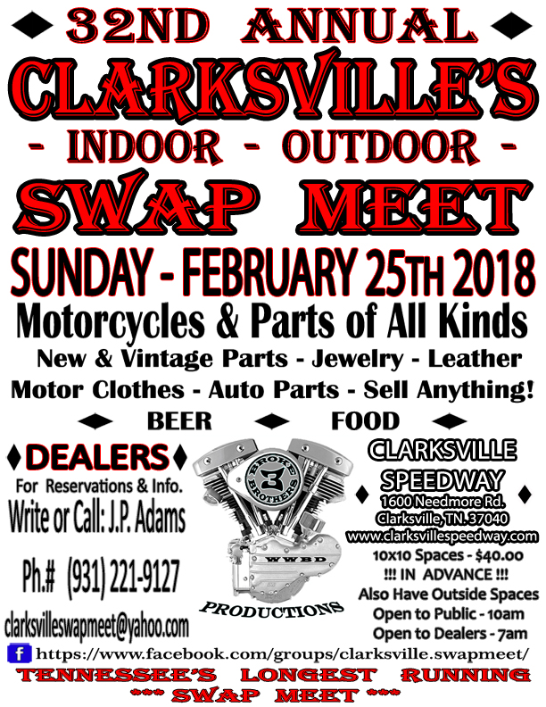 Ghost Riders Leather Newsletter: Clarksville, TN Motorcycle Swap Meet