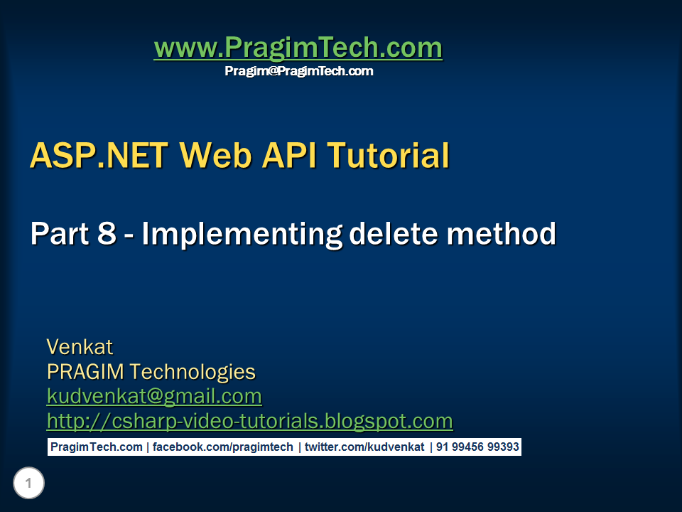 Sql server, .net and c# video tutorial: Implementing Delete method in ... Sql server, .net and c# video tutorial: Implementing Delete method in ...