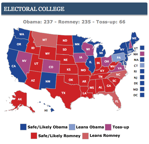 TRUE BORN SONS OF LIBERTY: New Rasmussen Electoral College Map Moves FL ...