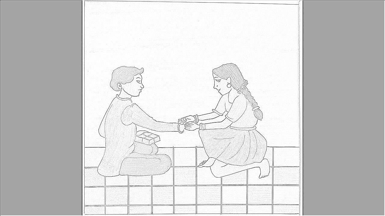 [21+ Easy and Beautiful] Raksha Bandhan Drawing with Creative Rakhi ...